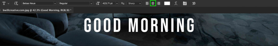 How To Center Text In Photoshop (With One Click!)