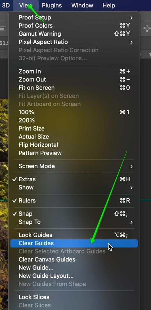 How To Take Away Ruler Information And Grid Traces In Photoshop 