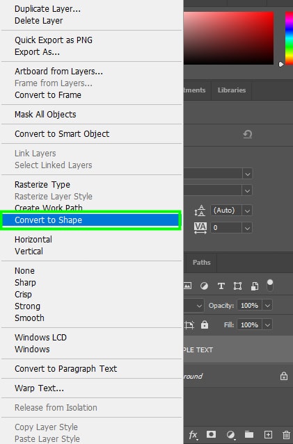 How To Convert Text Into A Shape In Photoshop FAST 