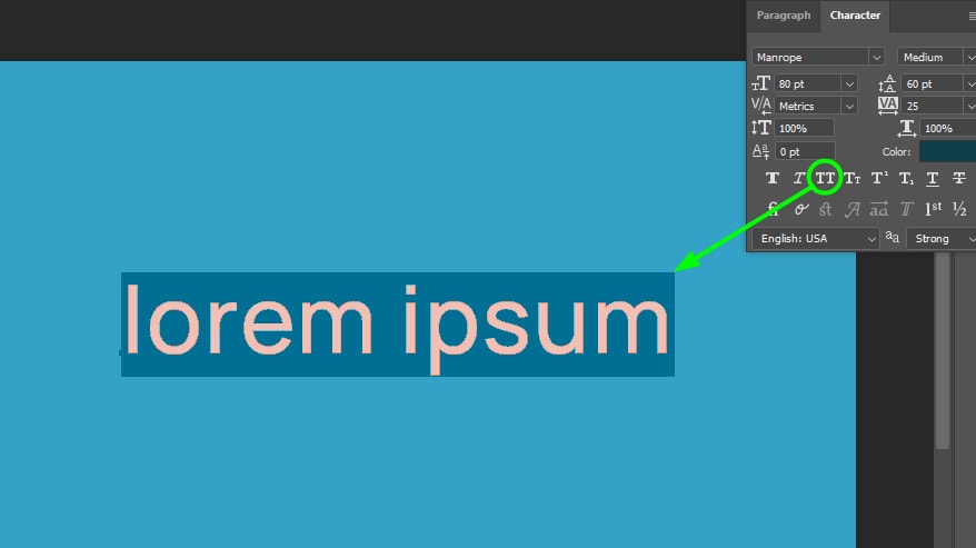 How To Fix Text Stuck In Caps In Photoshop Brendan Williams Creative