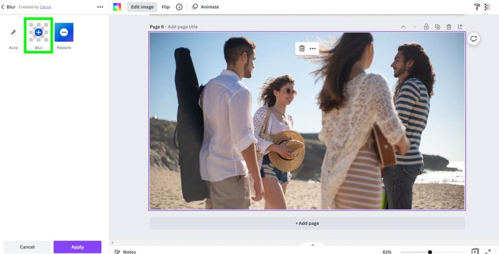 How To Blur Images Graphics And Text In Canva